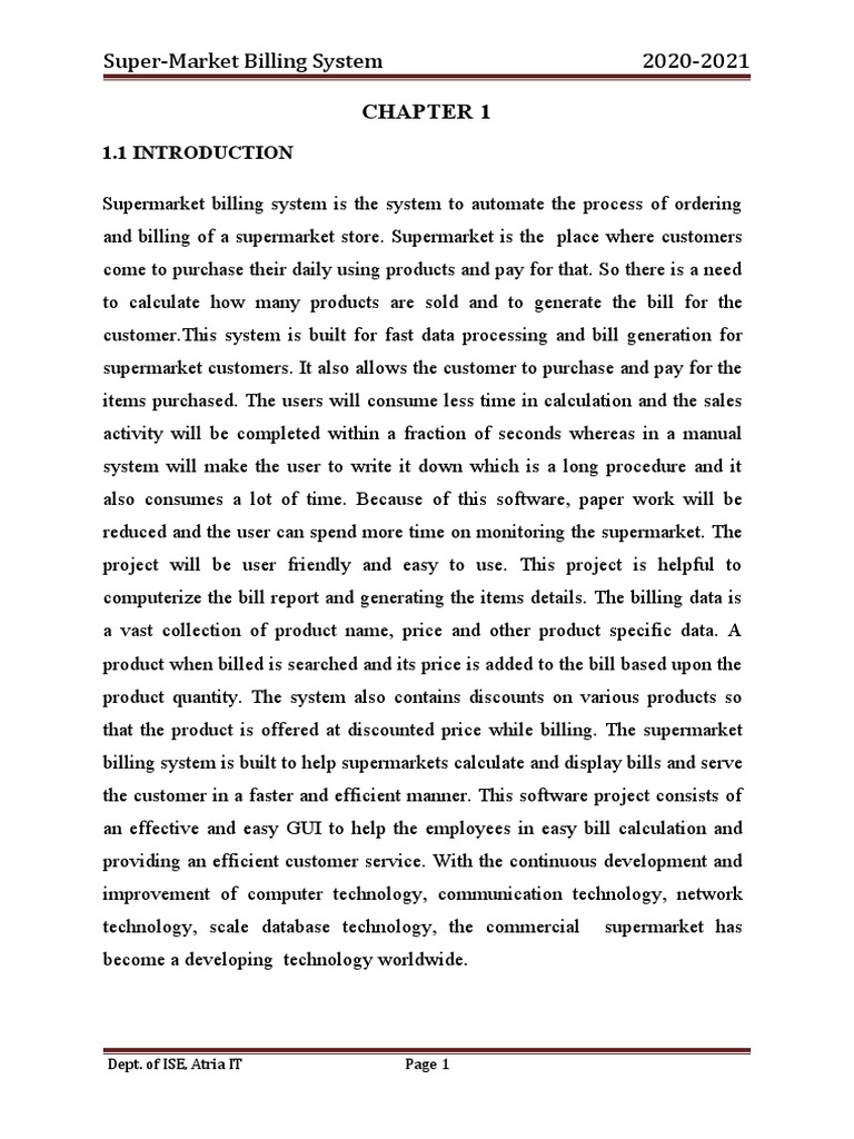 Super-Market Billing System 2020-2021 | PDF | Inheritance (Object Oriented Programming) | Class ...