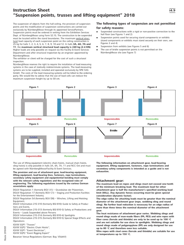 Instruction Sheet - Suspension Points, Trusses and Lifting Equipment ...