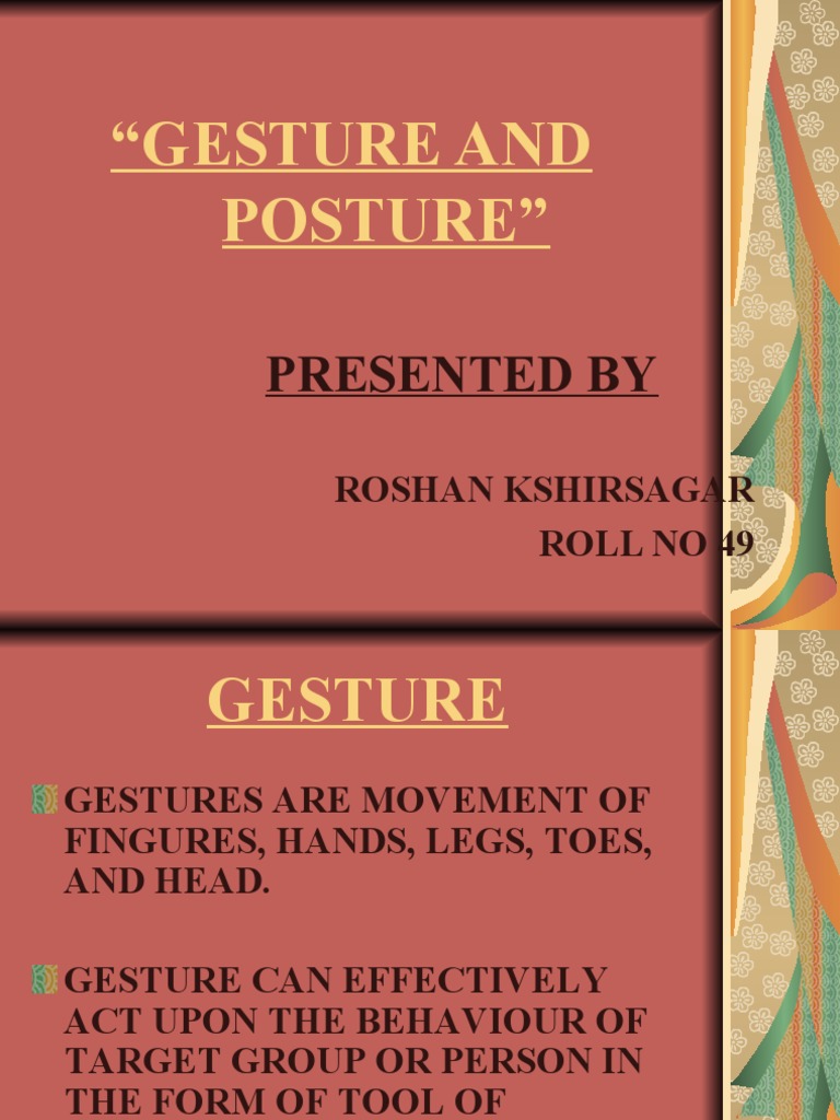 Understanding Gesture and Posture | PDF