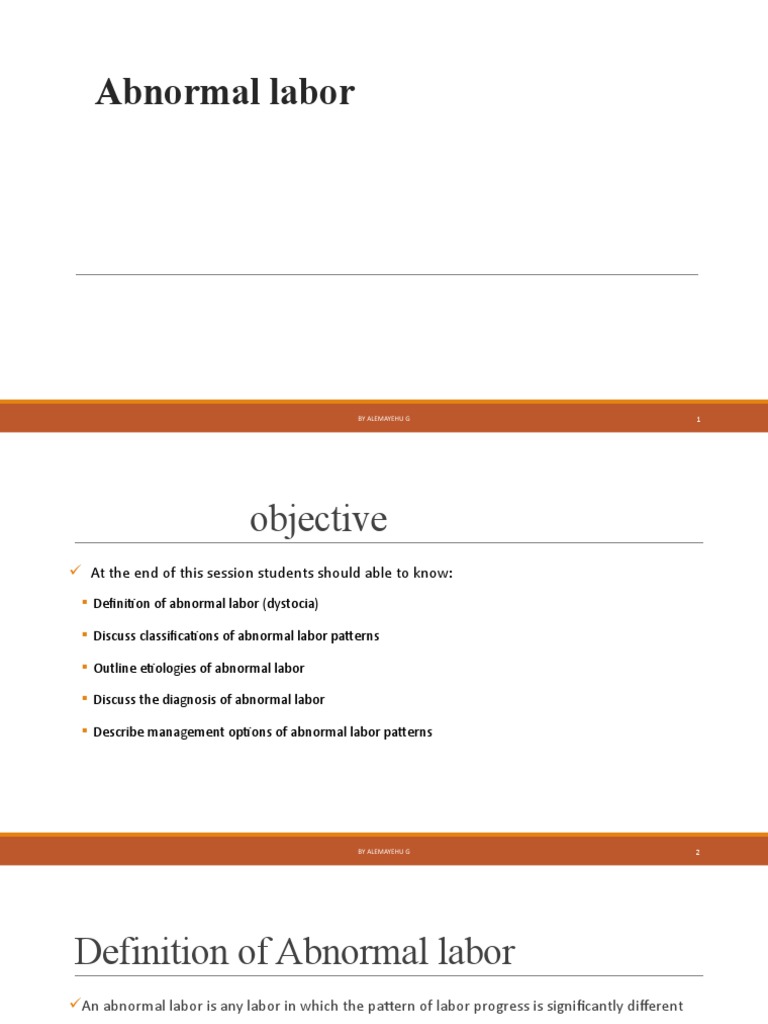 Understanding Abnormal Labor: A Comprehensive Review of Definitions ...