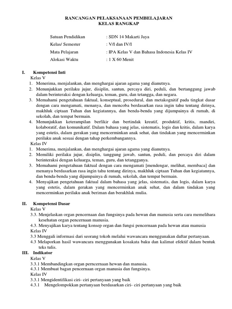 RPP PKR 221 Dan Soal Hots (Neni Kelas 3C 856746183) | PDF
