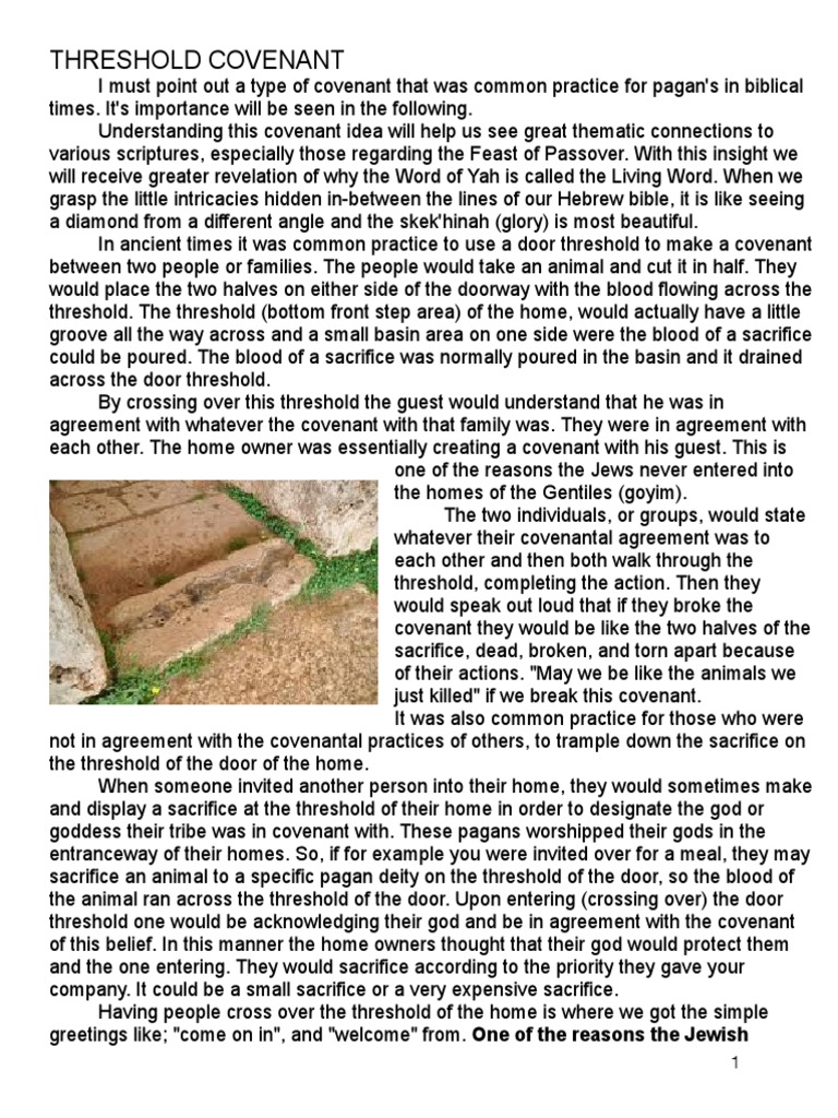 New Folder - Threshold Covenant PDF | PDF | Covenant (Biblical) | Sacrifice