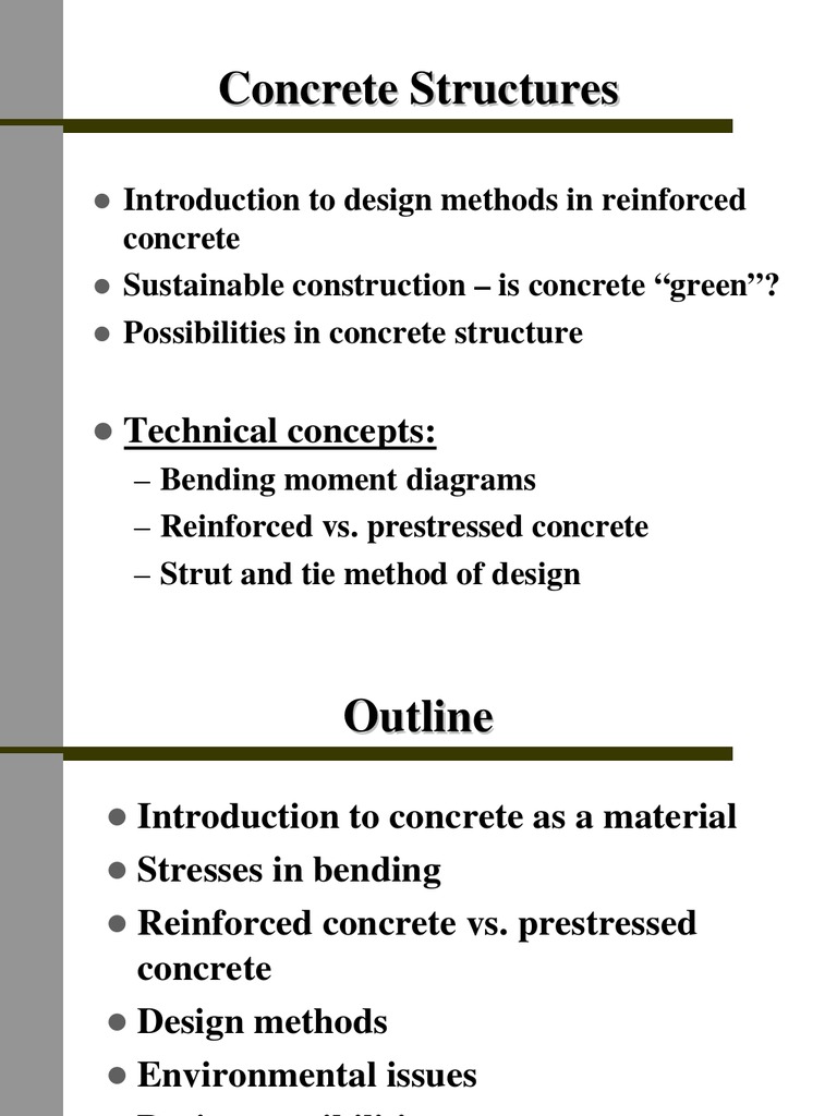 Introduction To Concrete Structures | PDF