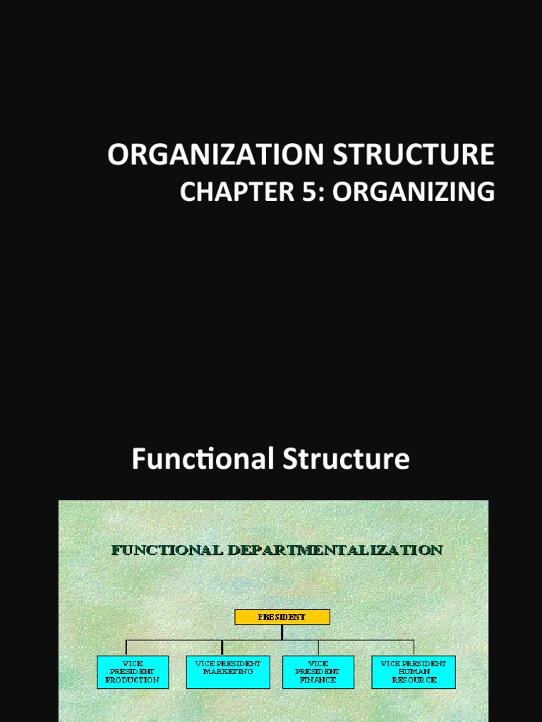 Organization Structure: Chapter 5: Organizing | PDF | Market (Economics ...