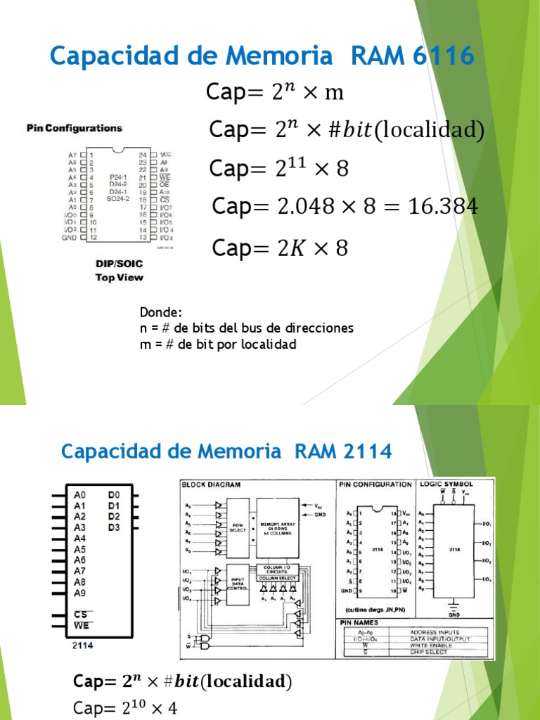 Memoria RAM 6116 | PDF | Circuito integrado | Datos de computadora