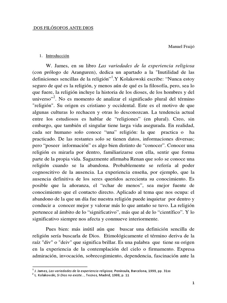 Otro Filosofia Experiencias Religiosas | PDF