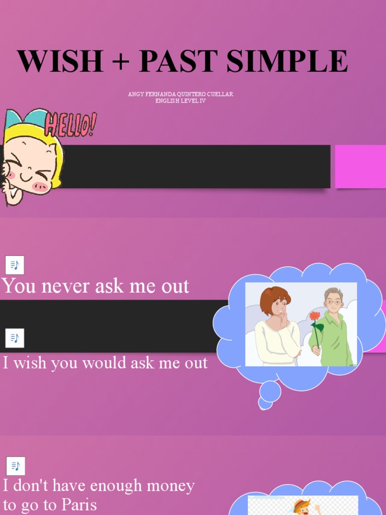Wishing in Past Simple Sentences | PDF | Mystery, Thriller & Crime Fiction