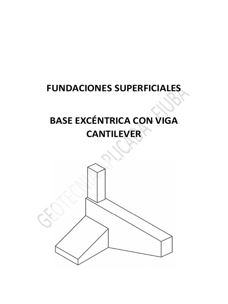 Base Excéntrica Con Viga Cantilever | PDF | Fundación (Ingeniería) | Estrés (Mecánica)