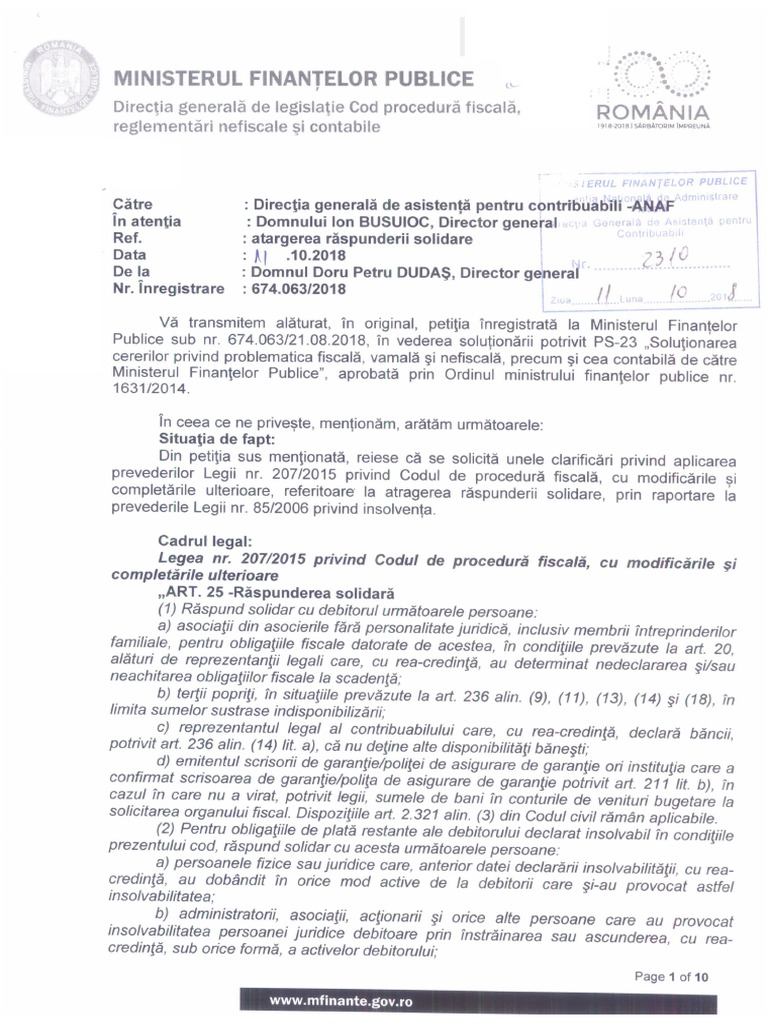 Circulara Anaf | PDF