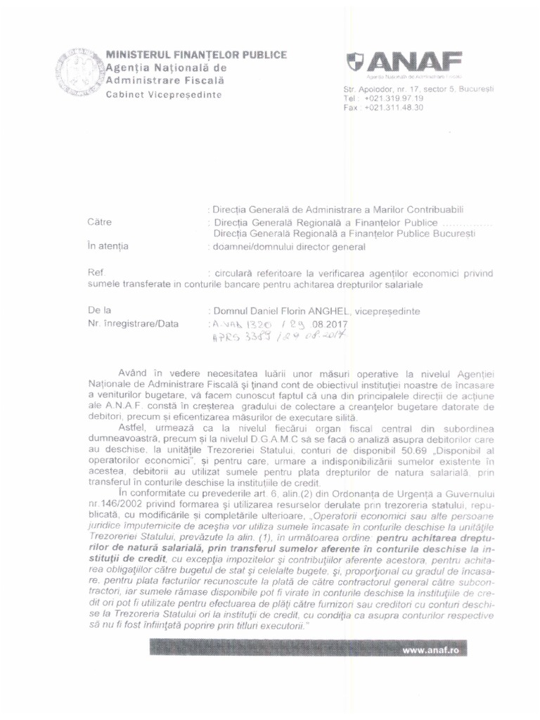 Circulara Anaf | PDF