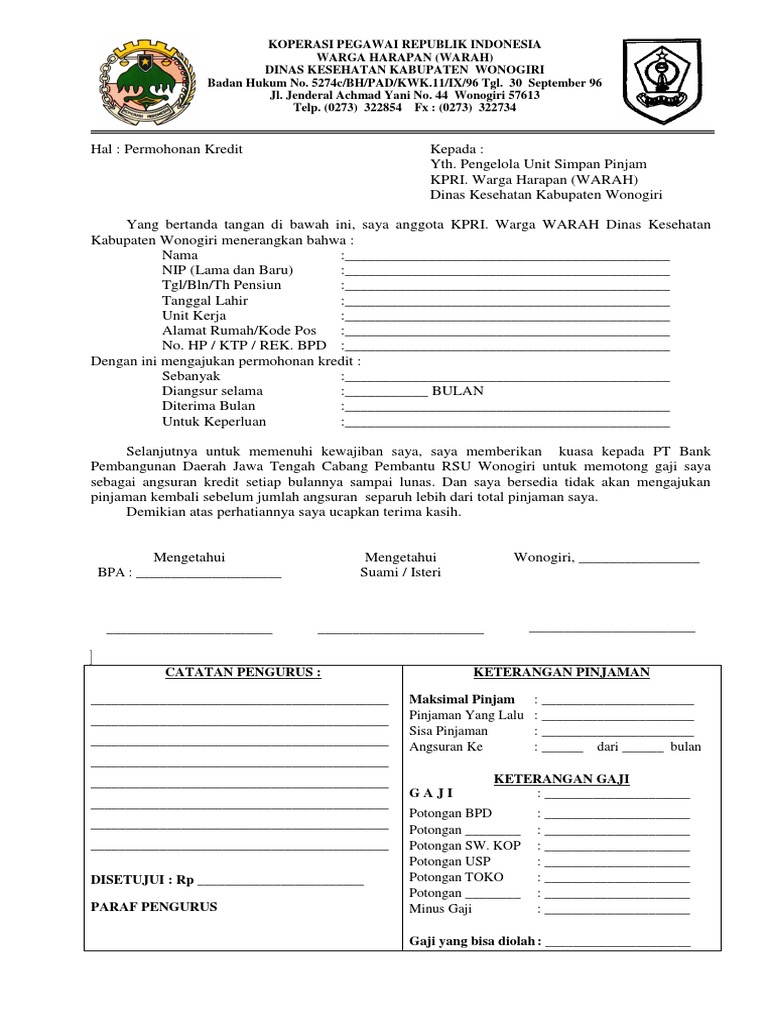 Blangko Amprah New | PDF