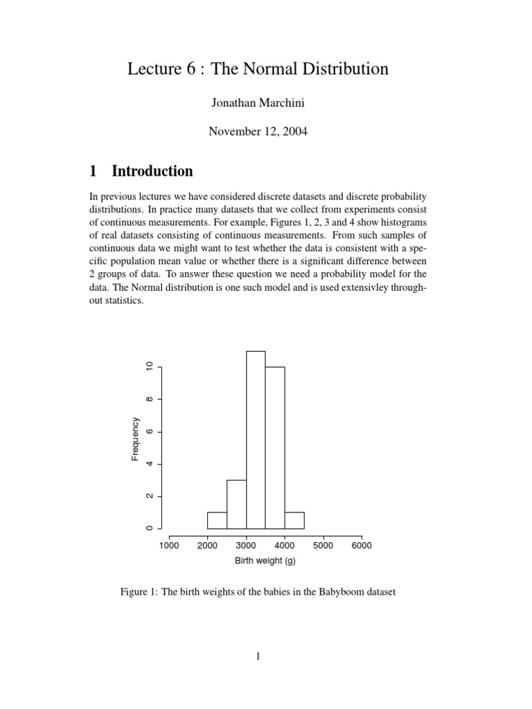 Normal Distribution With Solved Examples | PDF | Probability ...