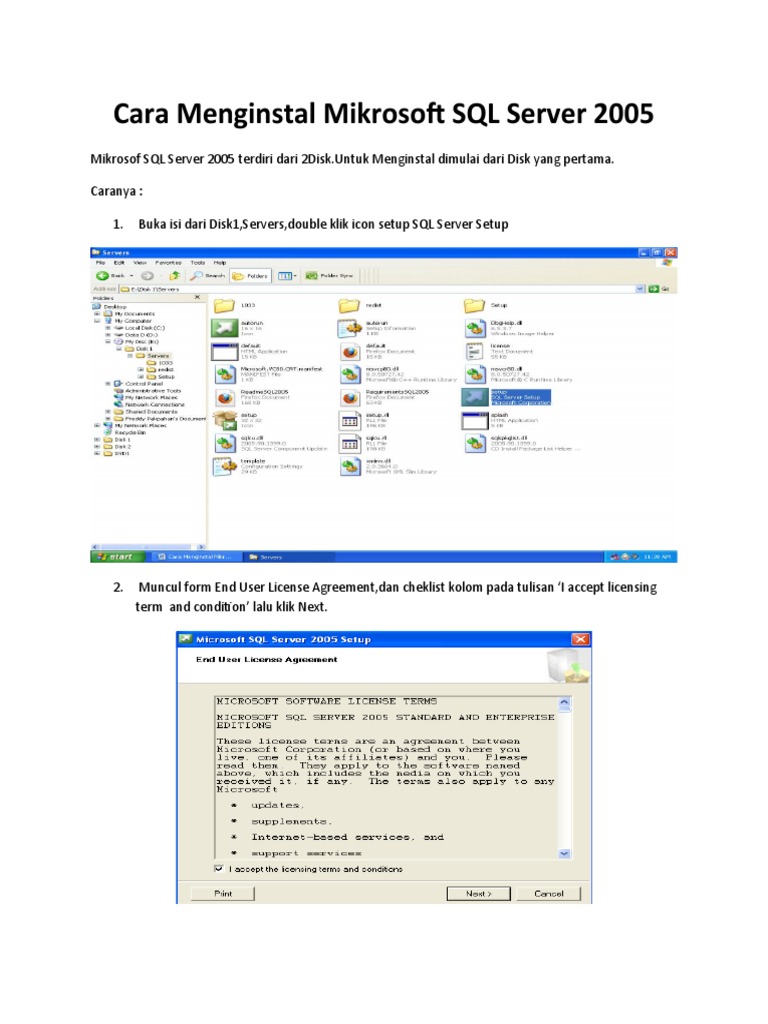 Cara Menginstal Mikrosoft SQL Server 2005 | PDF