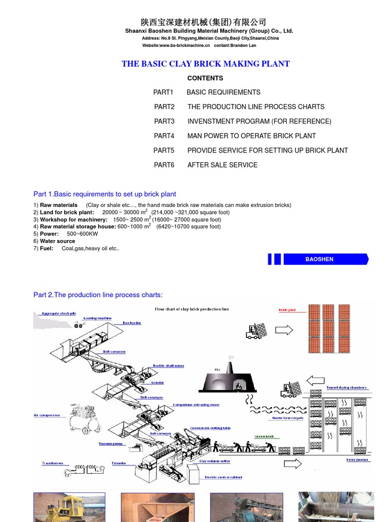 Basic Clay Brick Plant Setup Guide | PDF | Brick | Building Materials
