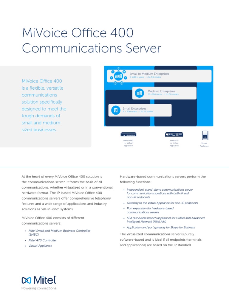 Mivoice Office 400 Communications Server | PDF | Session Initiation ...