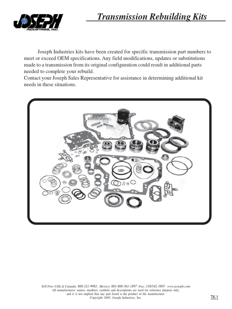 Trans Kit Section | PDF | Clutch | Transmission (Mechanics)