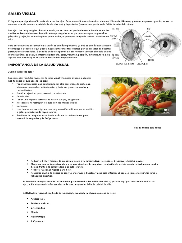 Salud Visual 2F | PDF | Ojo humano | Ciencias de la Salud