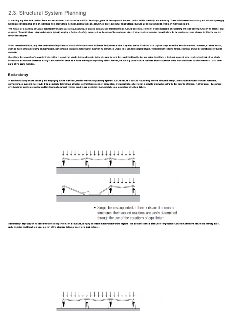 2.3. Structural System Planning | PDF | Deformation (Engineering ...