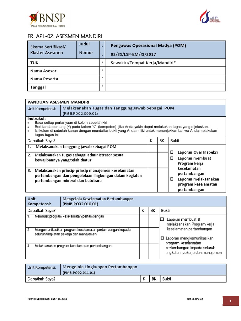 Fr-Apl - 02 - Pom Tambang | PDF