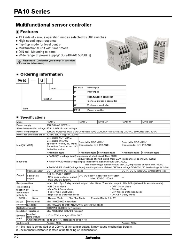 Manual Autonics Pa10 | PDF | Bipolar Junction Transistor | Electricity