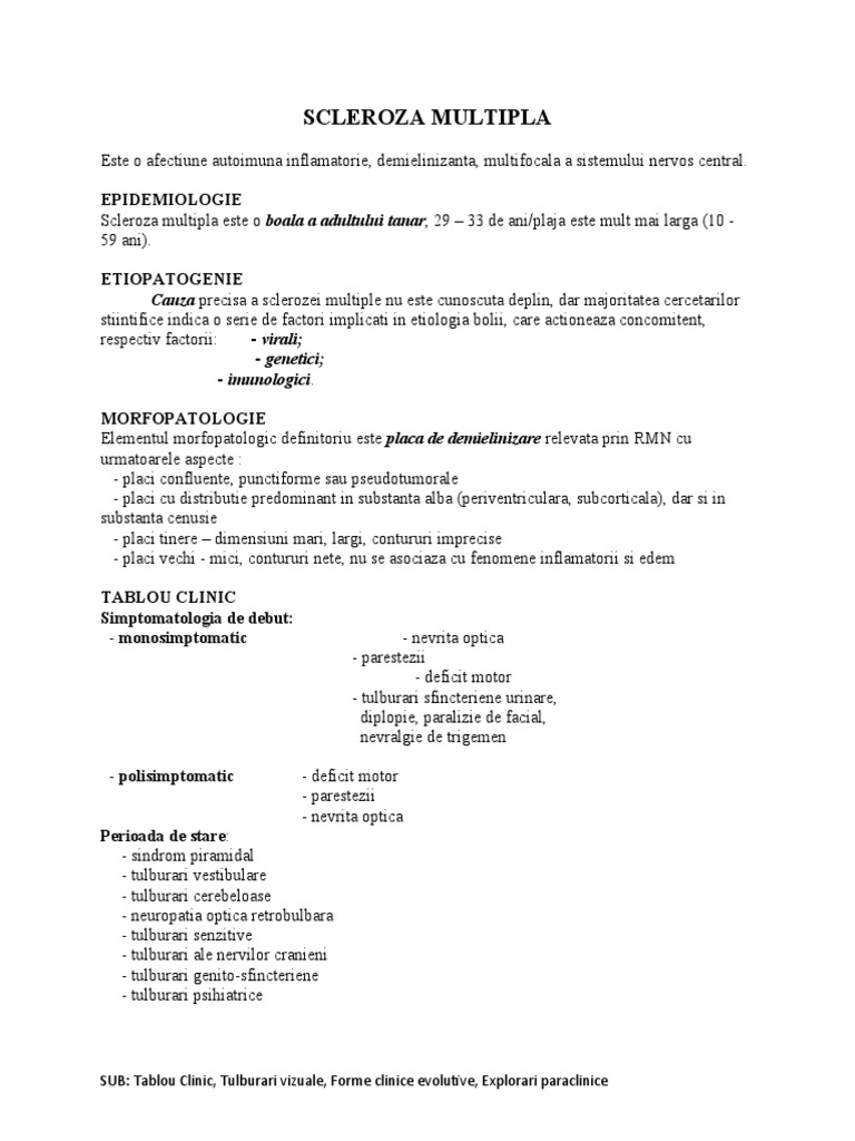 Scleroza Multipla | PDF