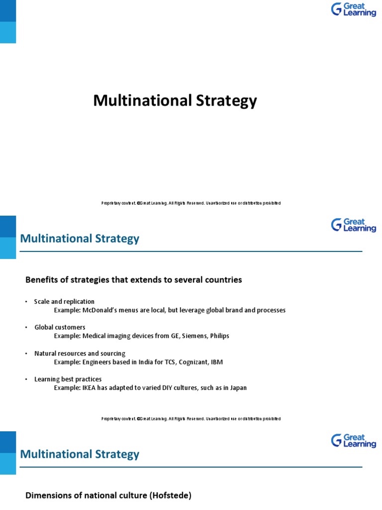 9) - Multinational Strategies and MNCs | PDF | Multinational ...