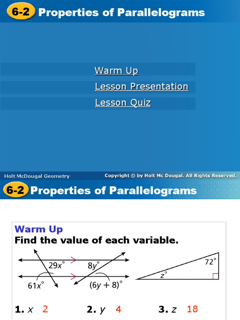 Warm Up Lesson Presentation Lesson Quiz | PDF | Vertex (Graph Theory ...