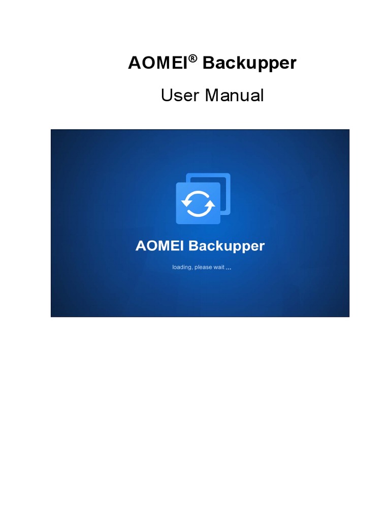 Aomei Manual | PDF | Backup | Computer File