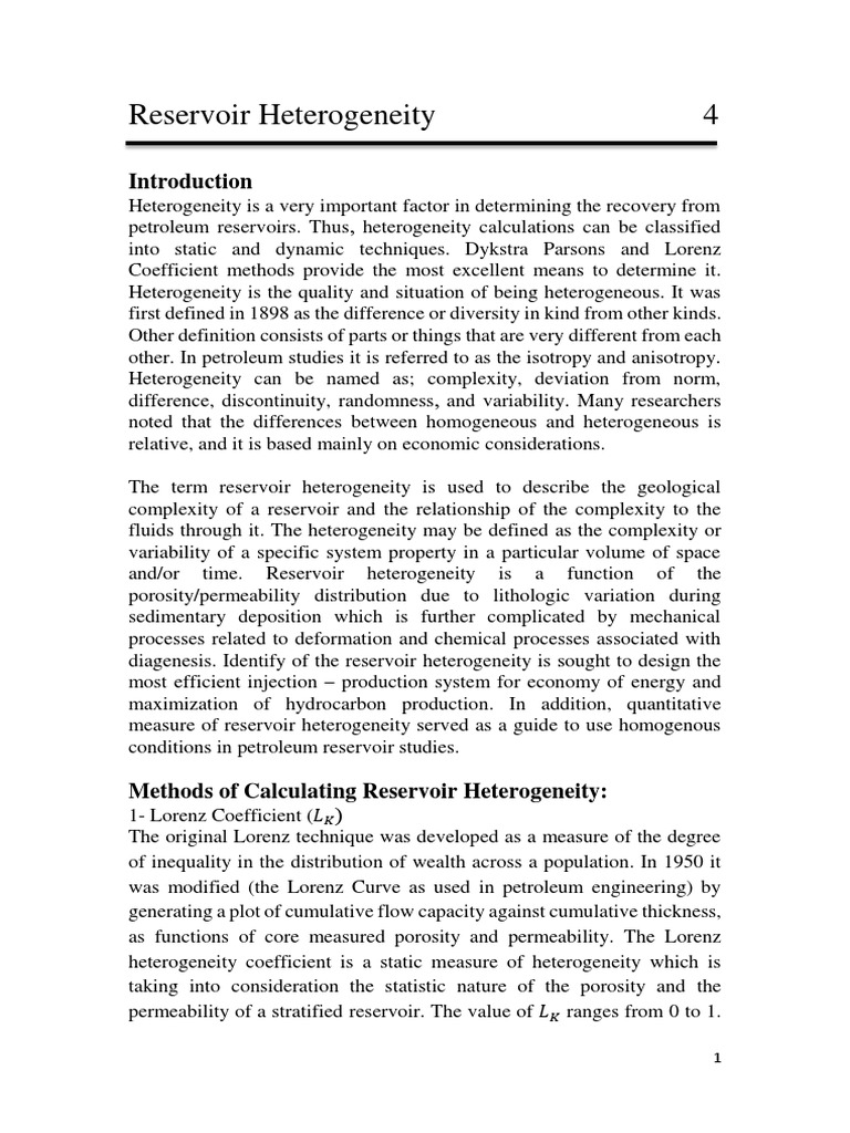 Reservoir Heterogeneity 4 | PDF | Petroleum Reservoir | Permeability ...