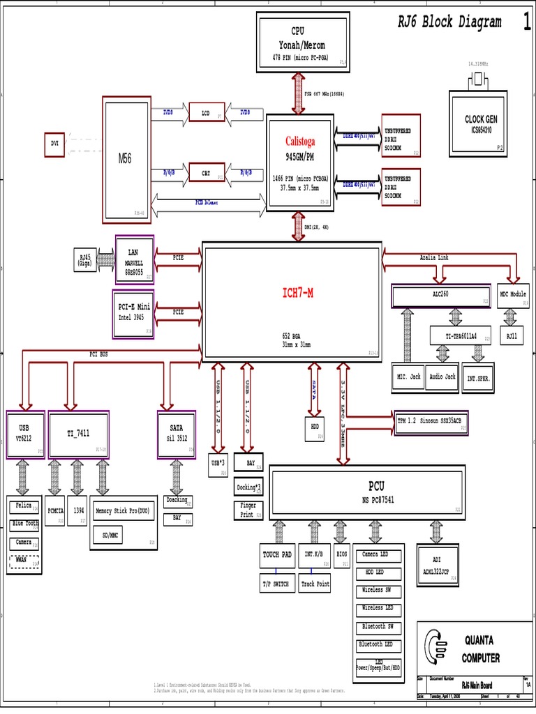 RJ6 - Quanta RJ6 - Rev 1a | PDF | Electronics | Computer Engineering