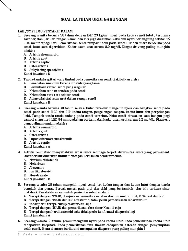 Soal Latihan UKDI Gabungan | PDF