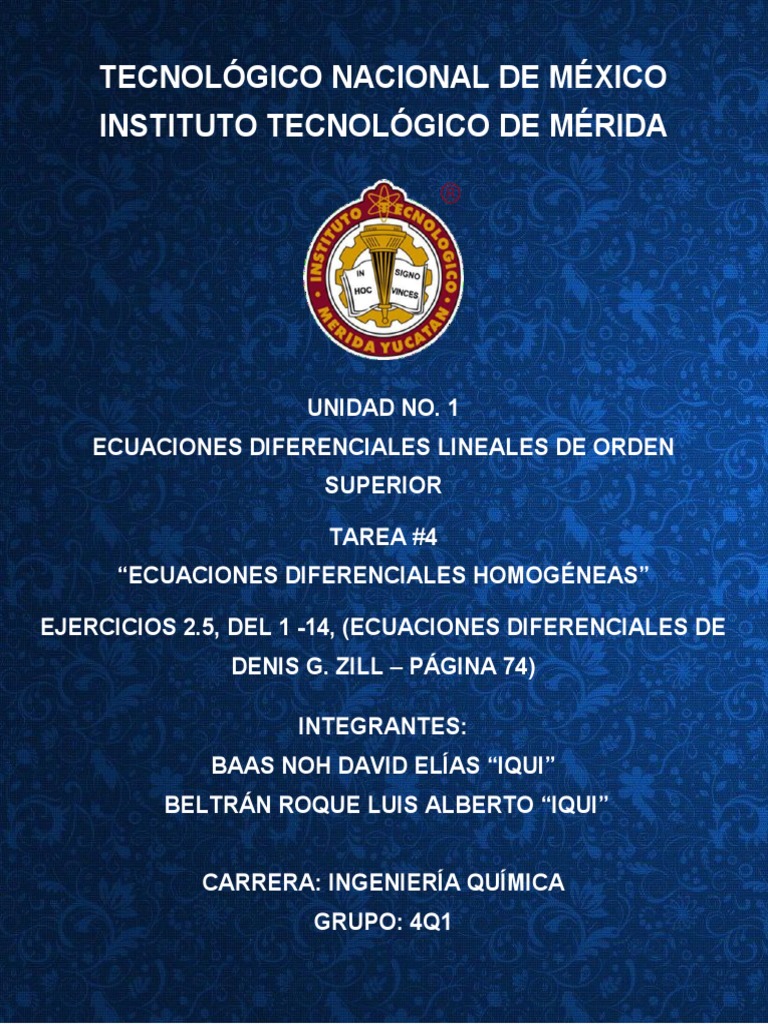 Portada - Ecuaciones Diferenciales - Modificable | PDF Portada - Ecuaciones Diferenciales - Modificable | PDF