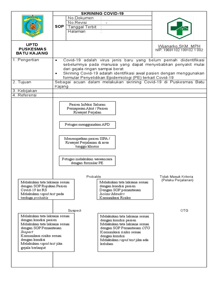SOP Ruang Konsultasi | PDF