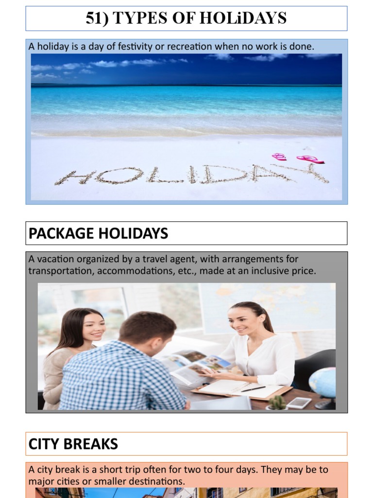 Types of Holidays Explained | PDF