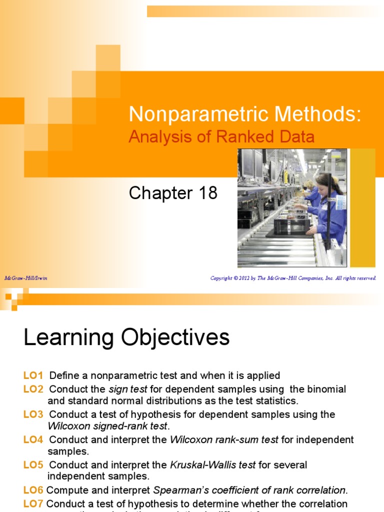 Nonparametric Methods:: Analysis of Ranked Data | PDF | Statistical Significance | Analysis Of ...