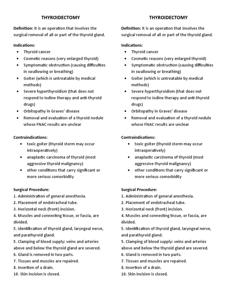 Thyroidectomy: Procedure & Indications | PDF | Thyroid | Hyperthyroidism