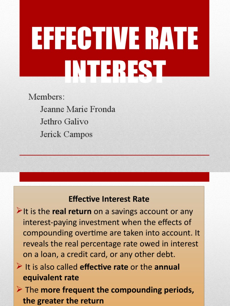 Calculate Effective Interest Rates | PDF | Interest | Interest Rates