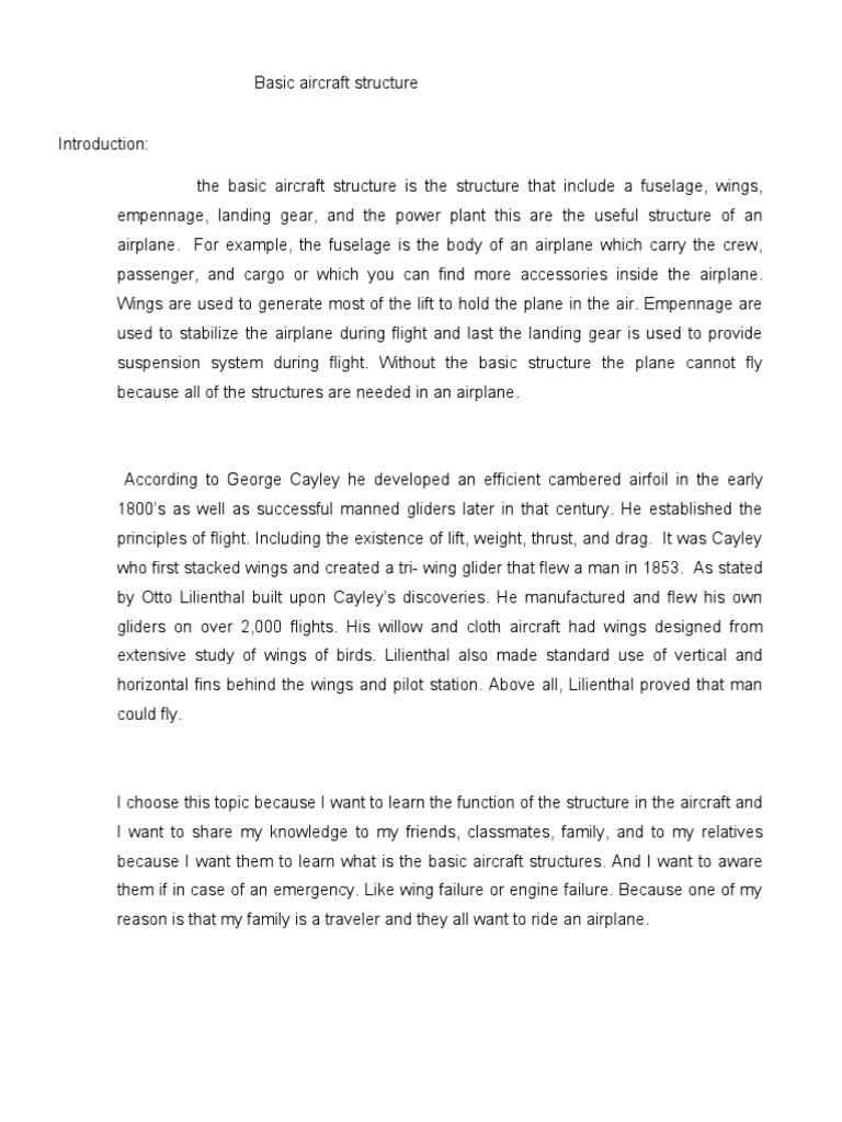 Basic Aircraft Structure | PDF | Airplane | Aircraft