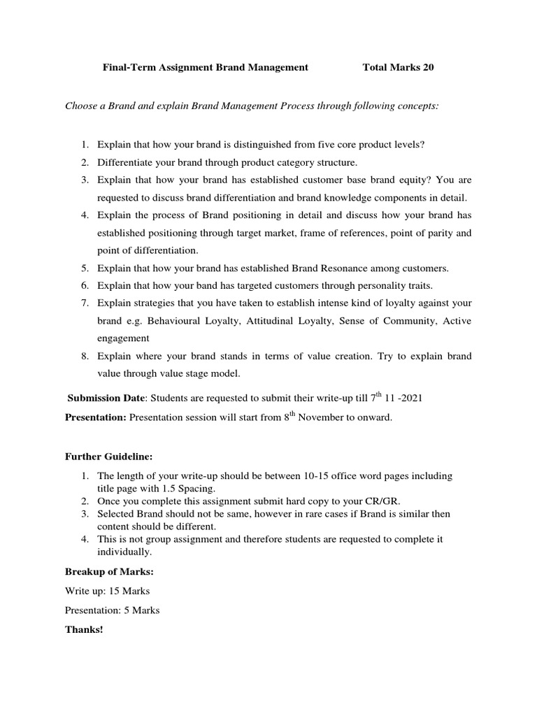 Final Term Assignment 2021 | PDF | Career & Growth
