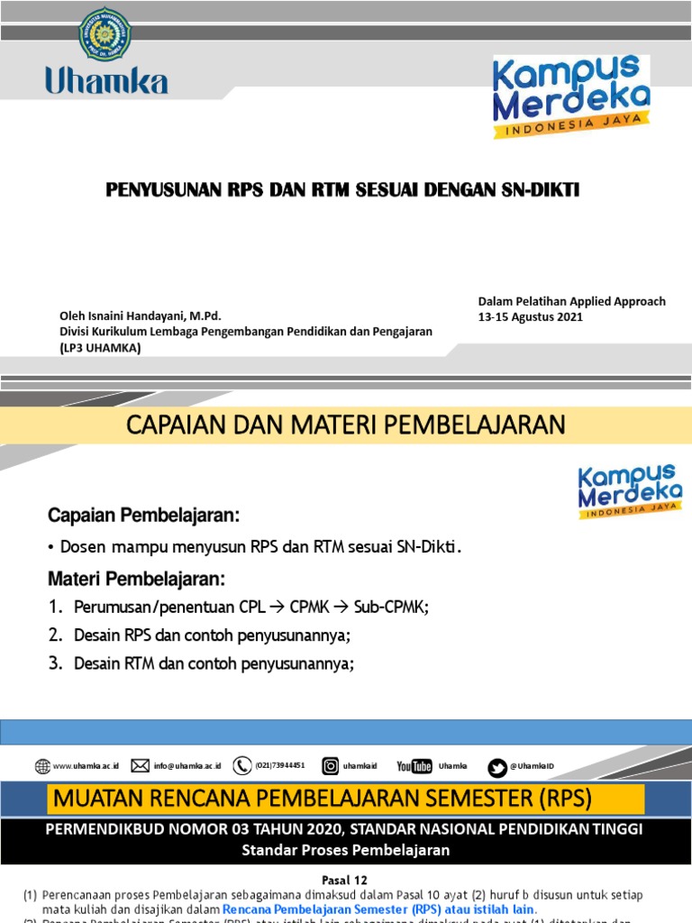 Penyusunan RPS Dan RTM | PDF