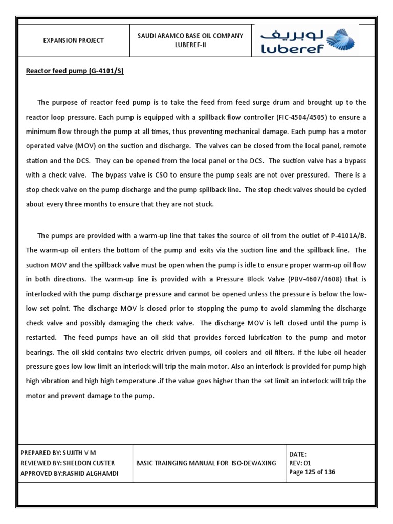 Reactor Feed Pump and Compressor Overview | PDF | Pump | Valve