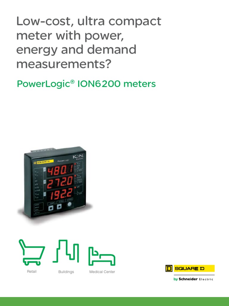 PowerLogic ION 6200 3000BR606R1009 | Kilowatt Hour | Electrical Engineering