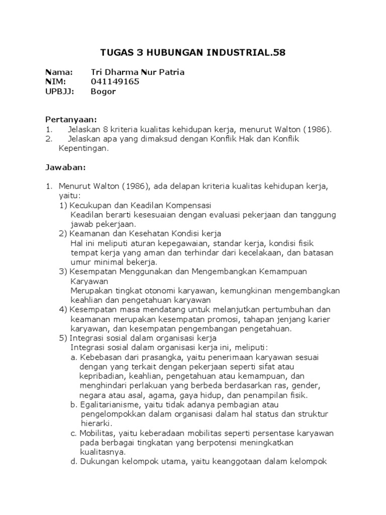 HI Tugas 3 | PDF | Karier & Perkembangan