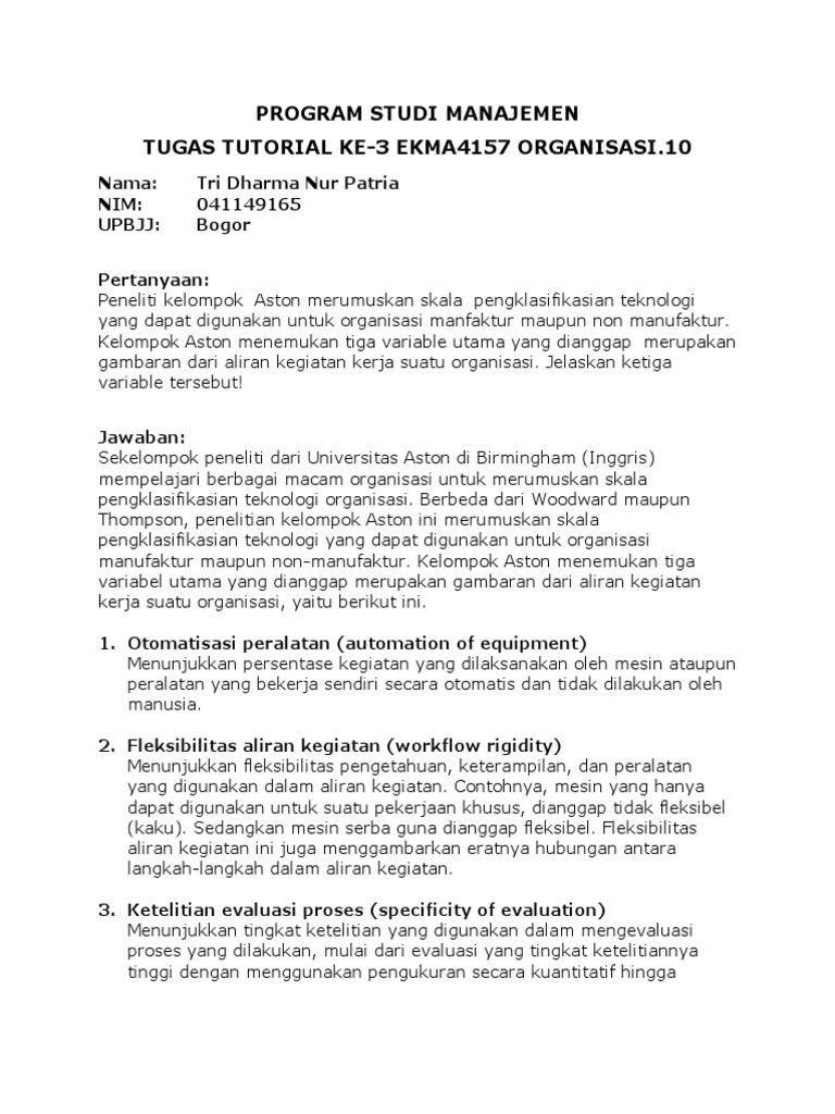 ORG Tugas 3 | PDF