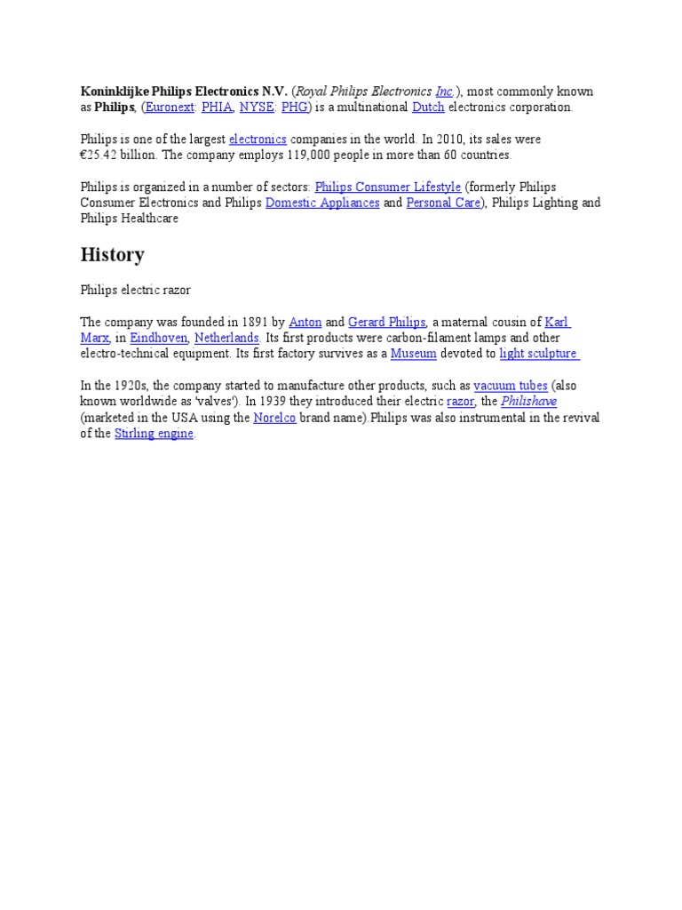 History of Philips | PDF
