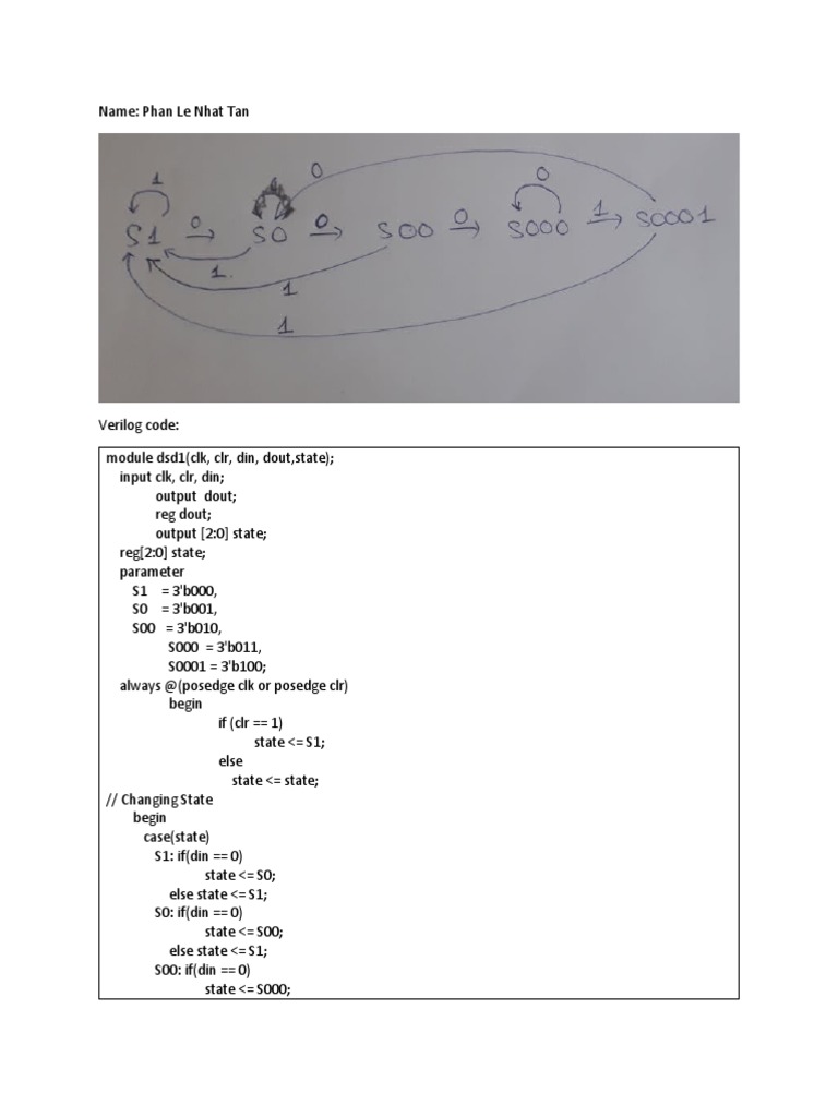 Design and Simulation of a Finite State Machine for a Binary Counter | PDF