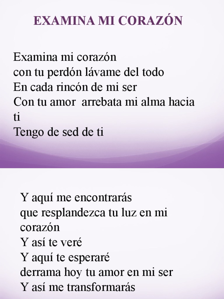Examina mi corazón: Poema de amor | PDF | Poesía