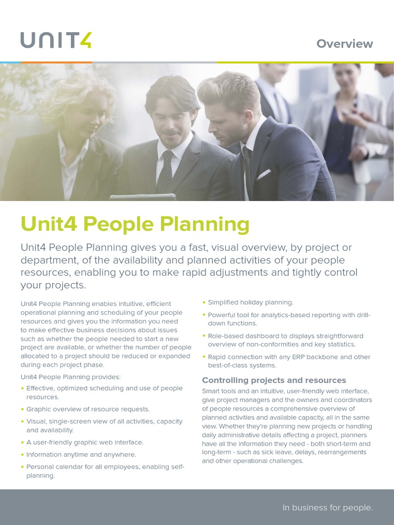 U4 U4BW GEN PS Unit4 People Planning | PDF | Enterprise Resource ...