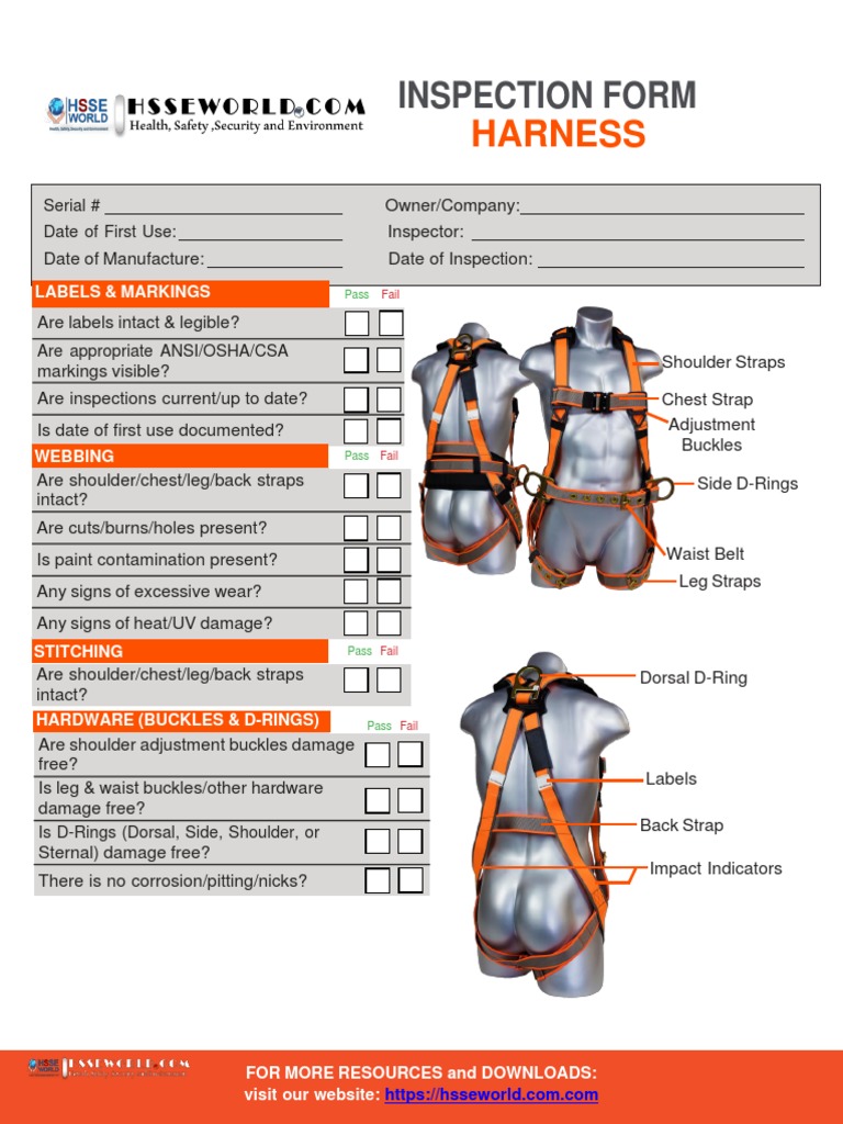 Harness Inspection Form | PDF