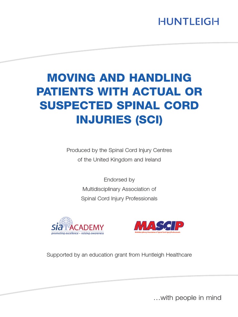 Moving and Handling Patients With Actual or Suspected Spinal Cord | PDF ...